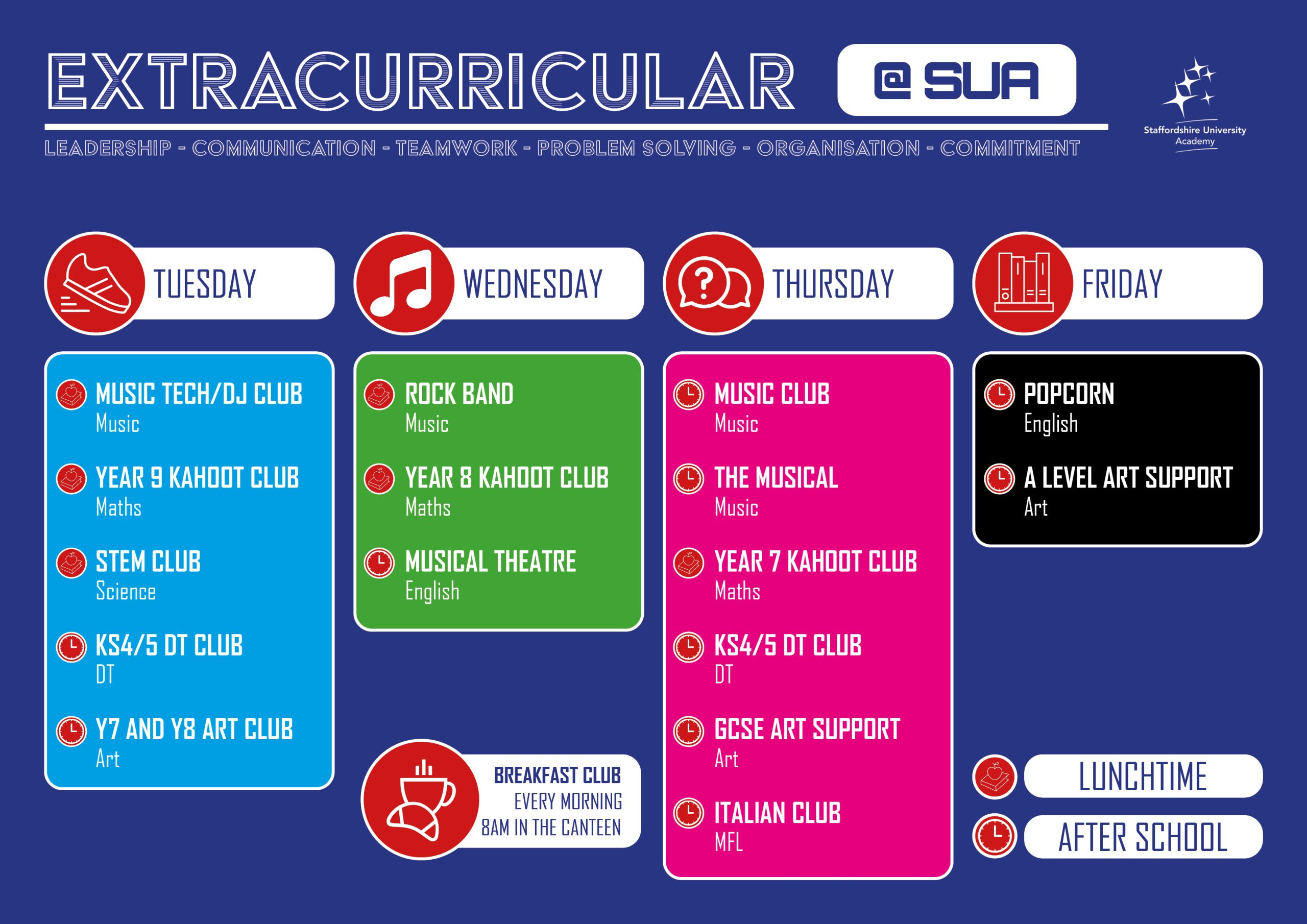 Extracurricular Activities Staffordshire University Academy Extracurricular Activities Staffordshire University Academy